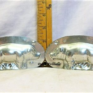 Pig - Old Antique Metal Chocolate Molds for sale Pewter Ice Cream